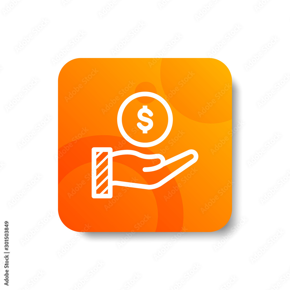 round icon in outline / line and stripes style with colorful smooth ...