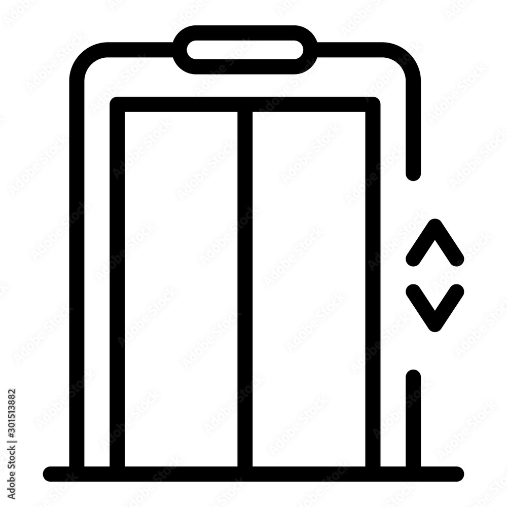 Standard elevator icon. Outline standard elevator vector icon for web ...