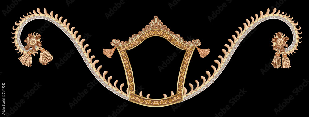 Decorative elegant luxury design.Vintage elements in baroque, rococo ...