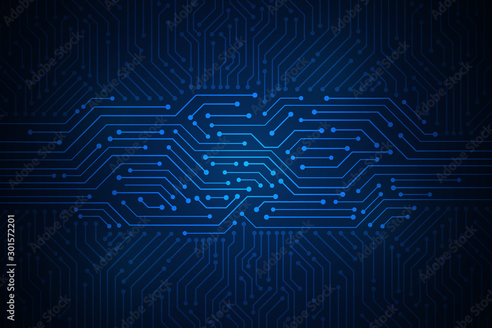 Abstract Technology Background , blue circuit board pattern Stock ...