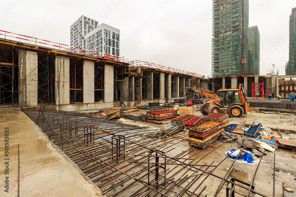 fill base plate. pit formation of grillage is completed. Forms formwork ...