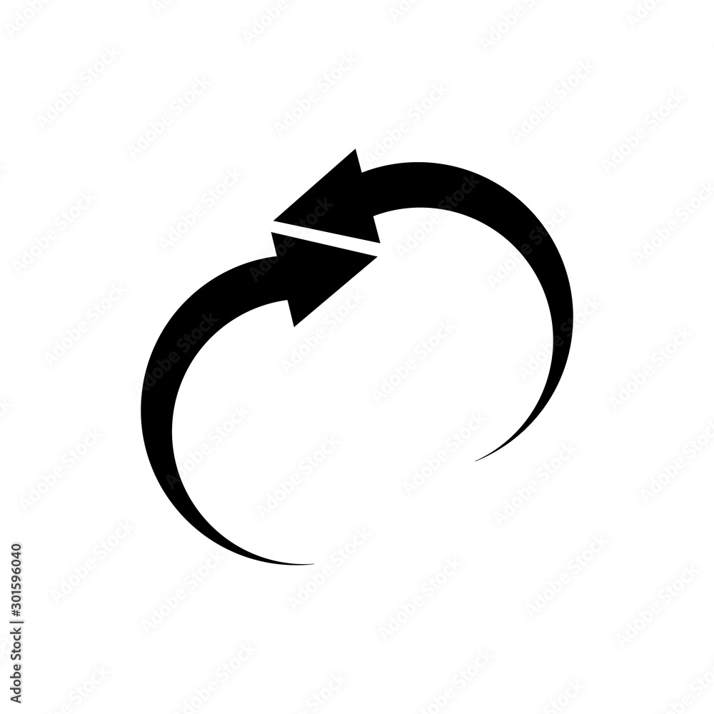 Two way arrow vector symbol isolated on white background Stock Vector ...