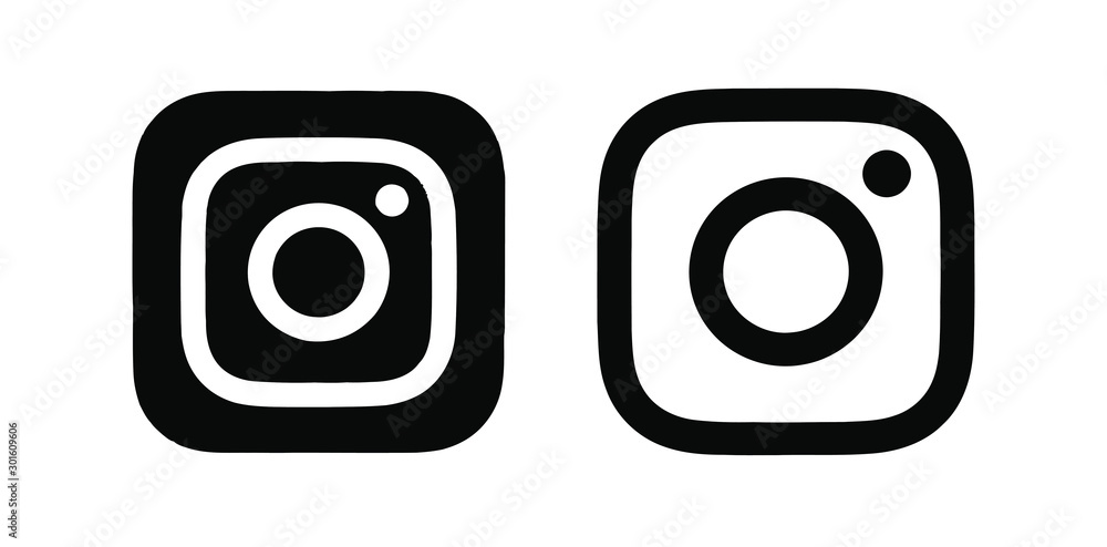 Black Instagram Logo Vector