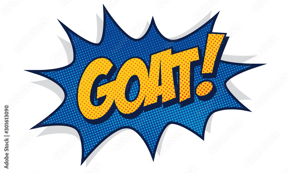 Comic, goat - greatest all the time, cartoon, Stock Vector | Adobe Stock