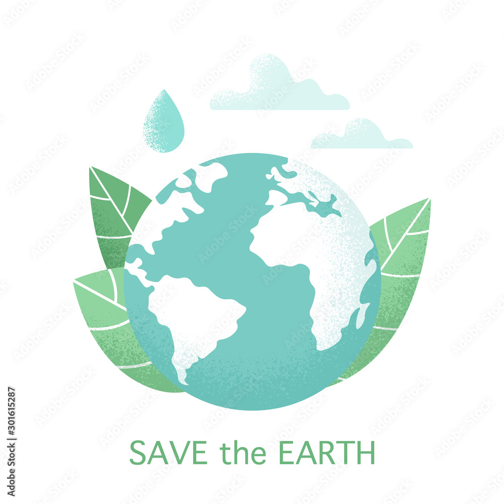 Vector planet Earth design isolated on white background. Concept ...