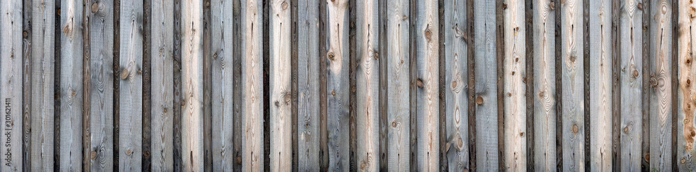 Old natural long wooden planks texture panorama. Wooden nature ...