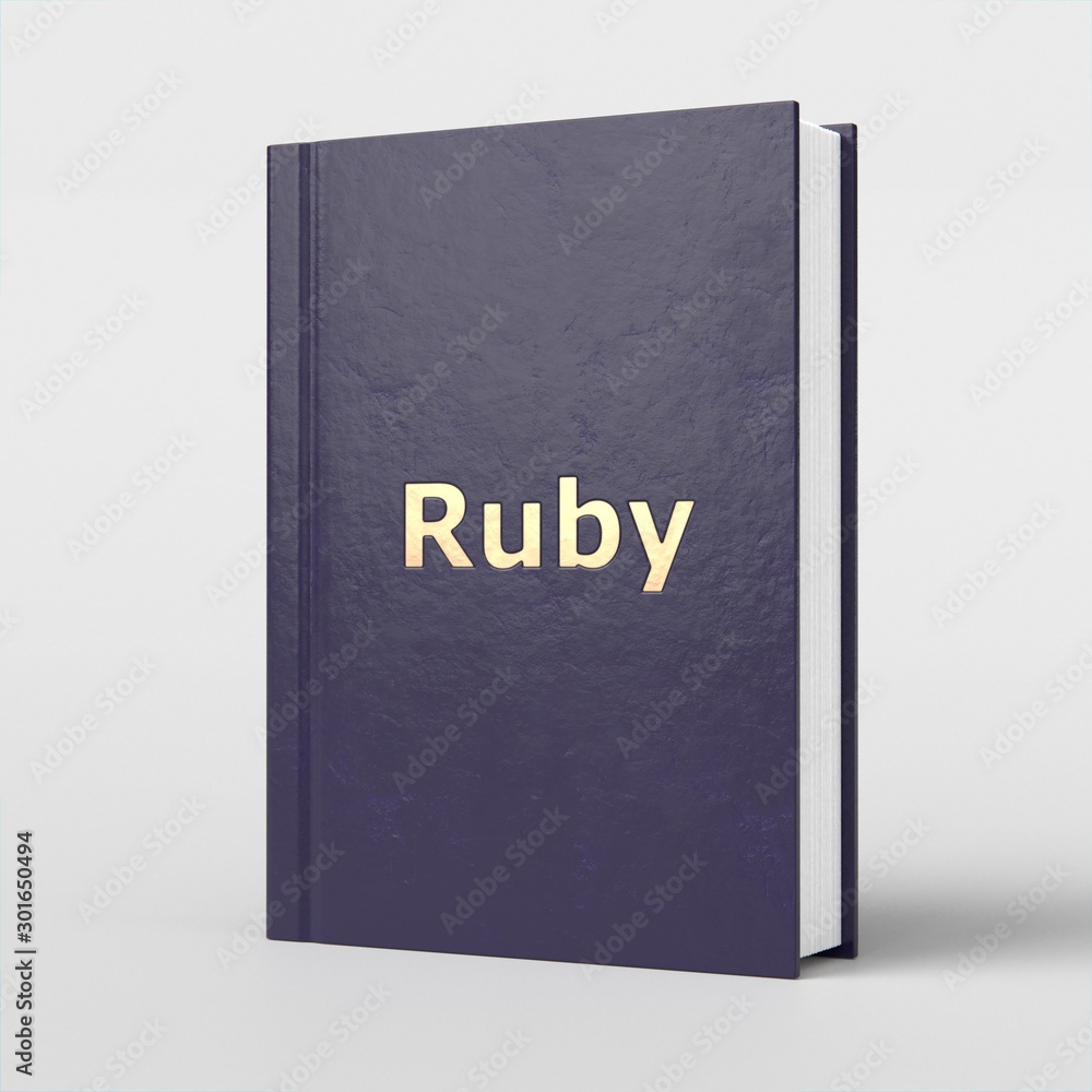 Ruby language. Computer science education book. Programming tutorial. Coding concept ...
