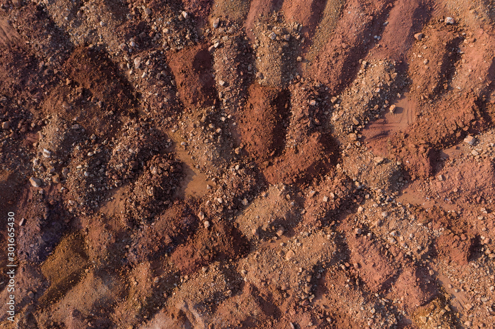 Construction site slag heap and pit texture top view Stock Photo ...