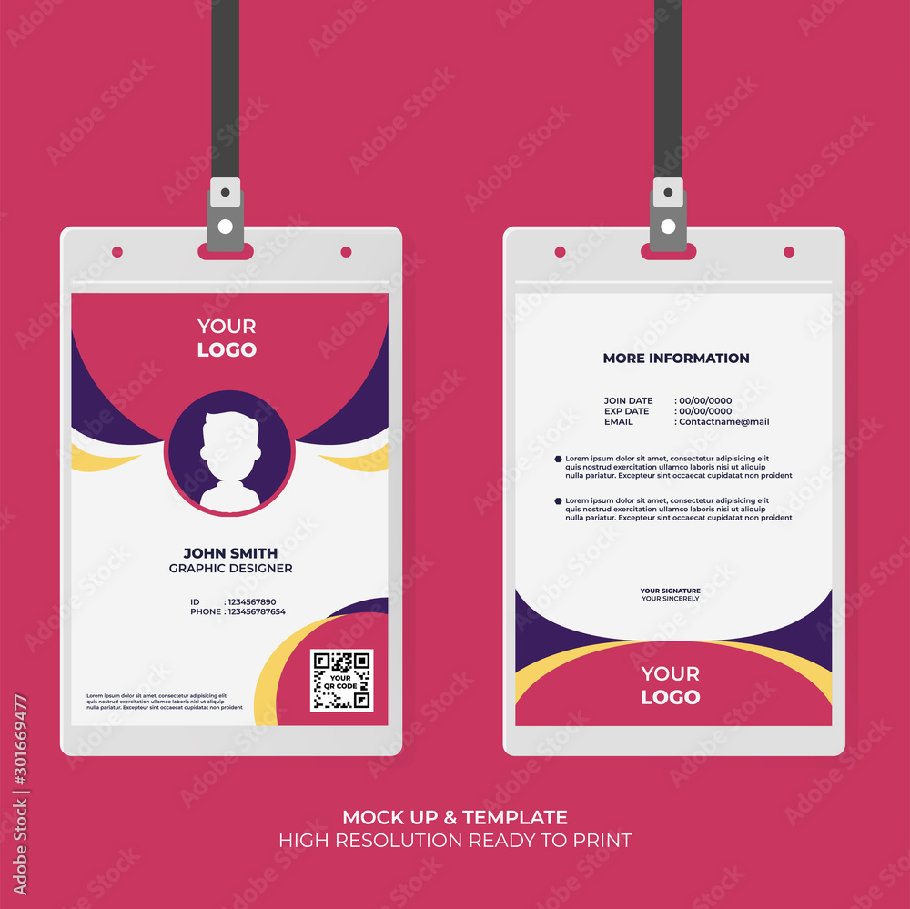 Business ID Card Template Design. Modern and futuristic style. Easy to ...