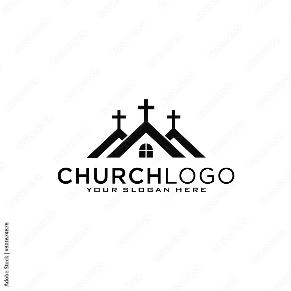 Church vector logo symbol graphic abstract template Stock Vector ...