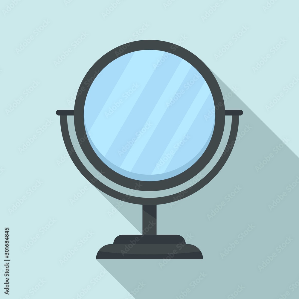 Cosmetic mirror icon. Flat illustration of cosmetic mirror vector icon ...