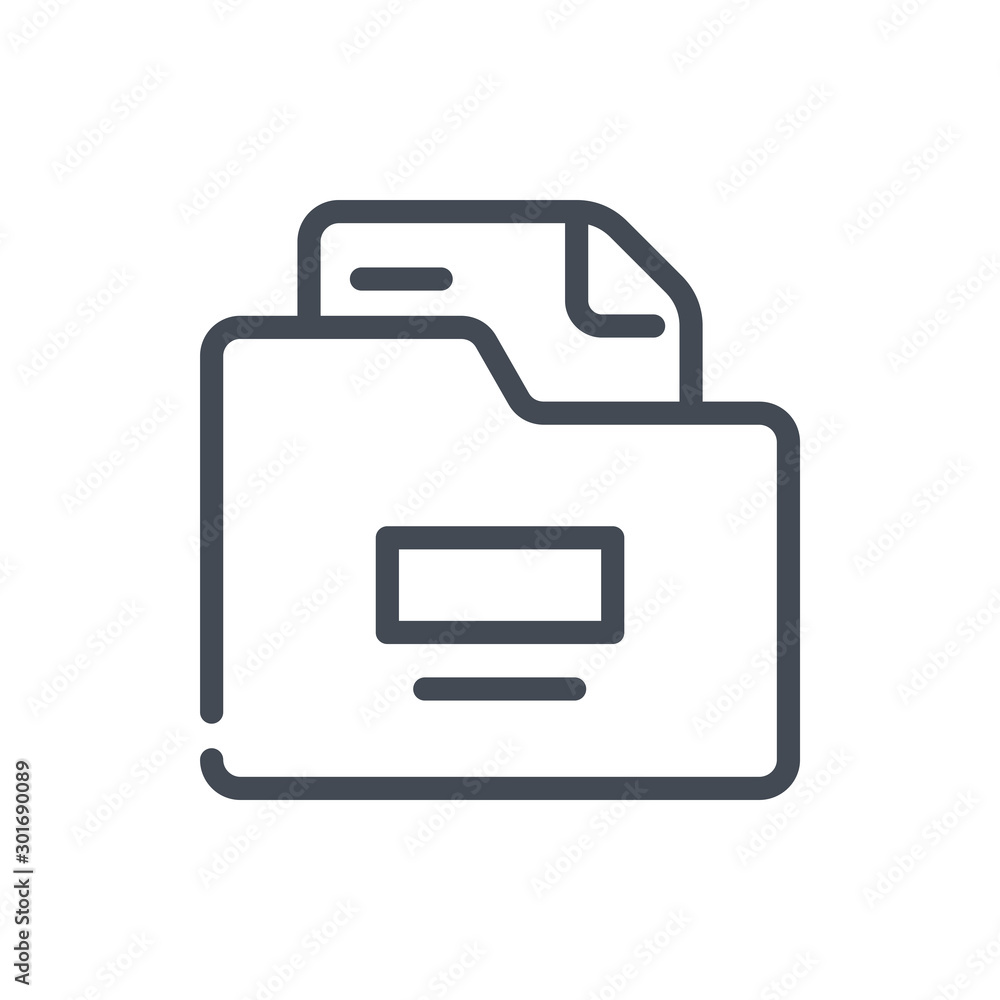 Document folder line icon. Folder with files vector outline sign. Stock ... Document folder line icon. Folder with files vector outline sign. Stock ...