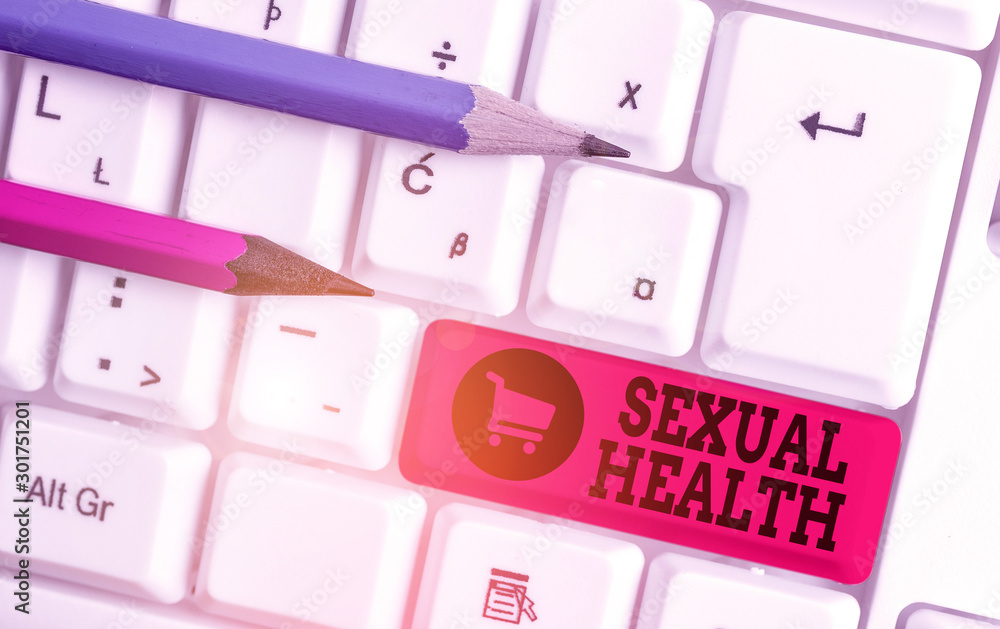 Writing note showing Sexual Health. Business concept for positive and ...