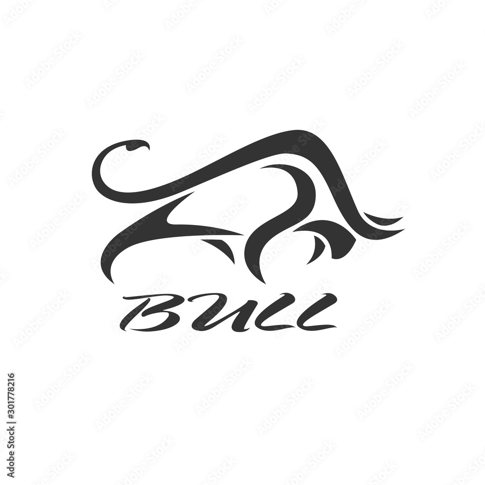 Vector of a bull design on white background. Wild Animals. Bull logo or ...