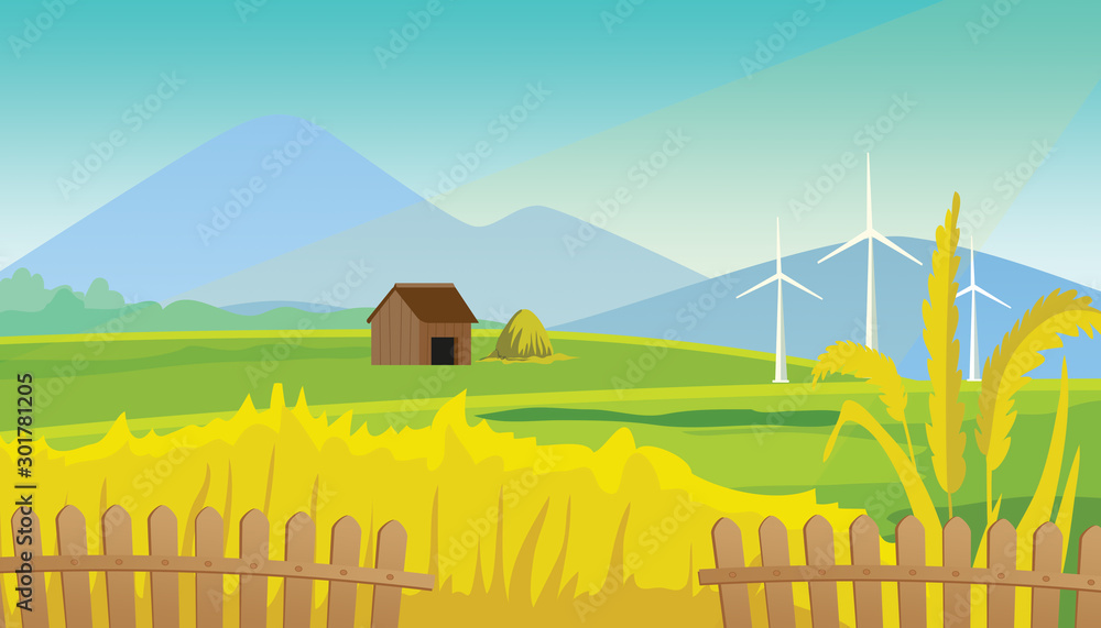 Farm Vector Background
