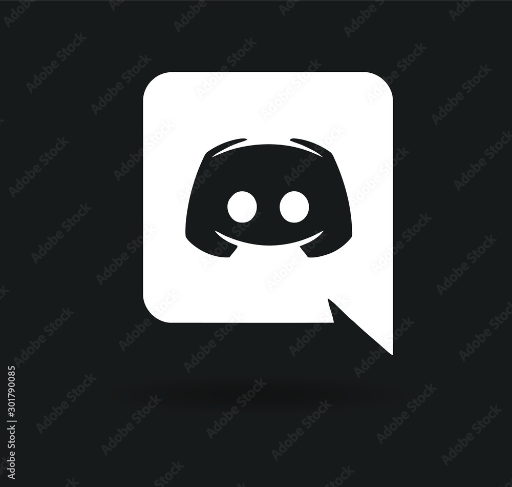 Discord editorial realistic logo vector background Stock Vector | Adobe ...
