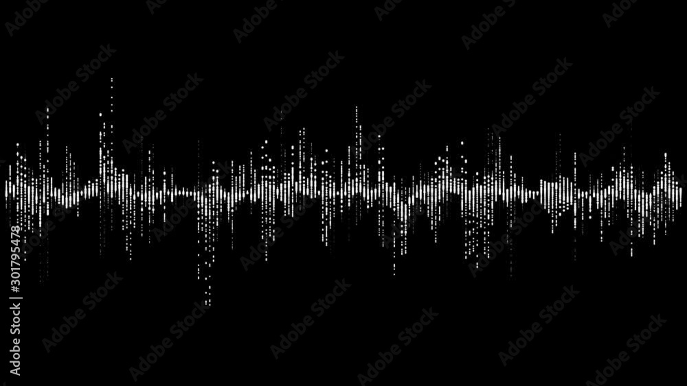 Visualization of voice record, artificial intelligence. Music equalizer ...