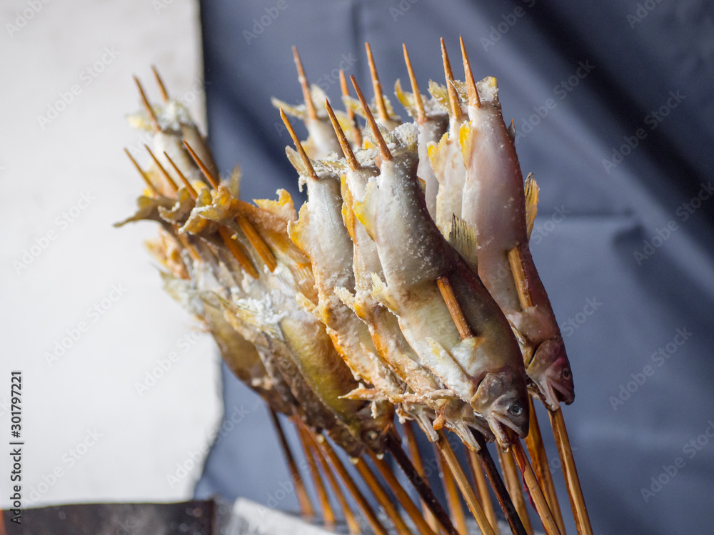Japanese street food is one of the favorite type Sakana Shioyaki is ...