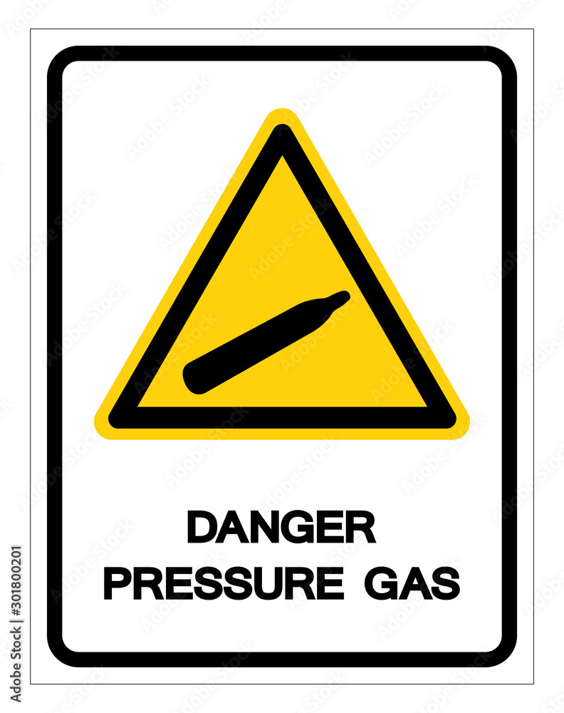 Danger Pressure Gas Symbol Sign, Vector Illustration, Isolate On White ...