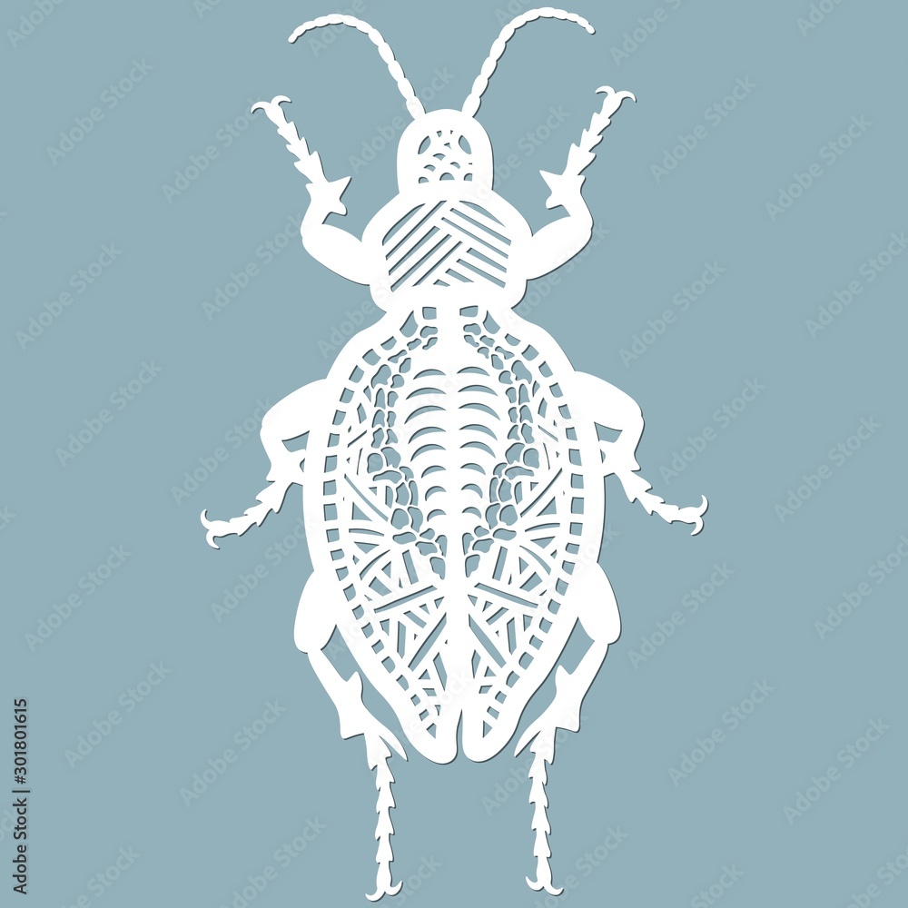 beetle paper. Laser cut. Set template for laser cutting and Plotter ...