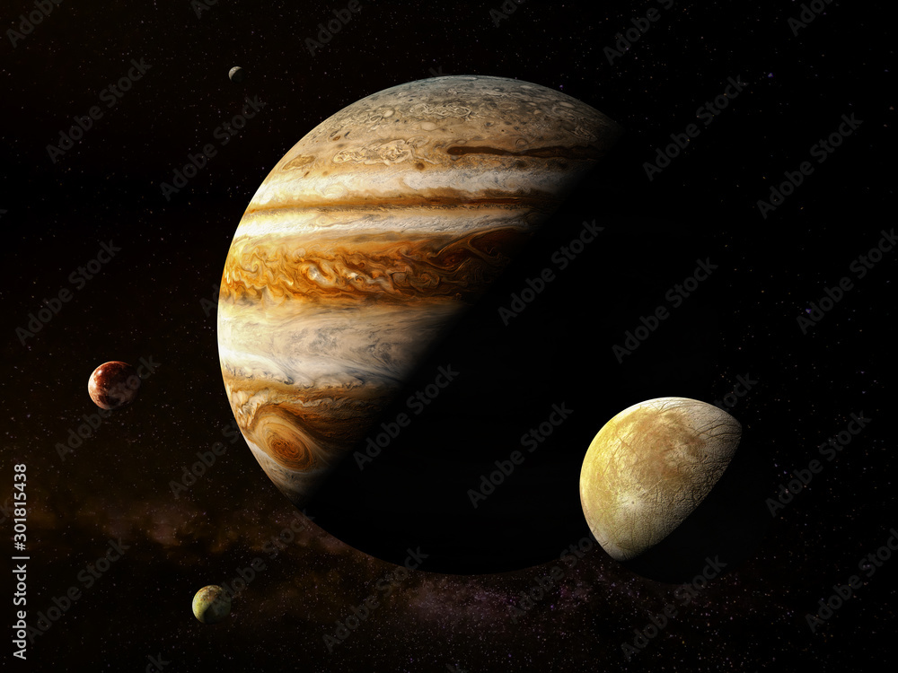 Illustrations Of All Jupiter Moons
