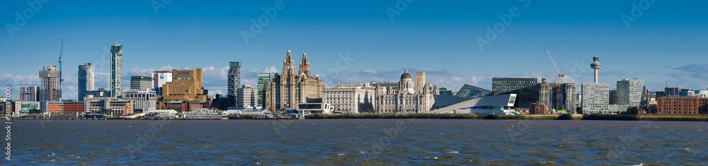 Liverpool's UNESCO listed waterfront including modern office buildings ...