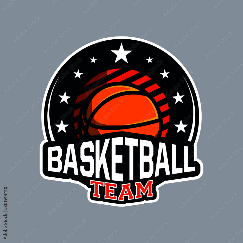 badge or emblem basketball in modern professional style for your logo ...