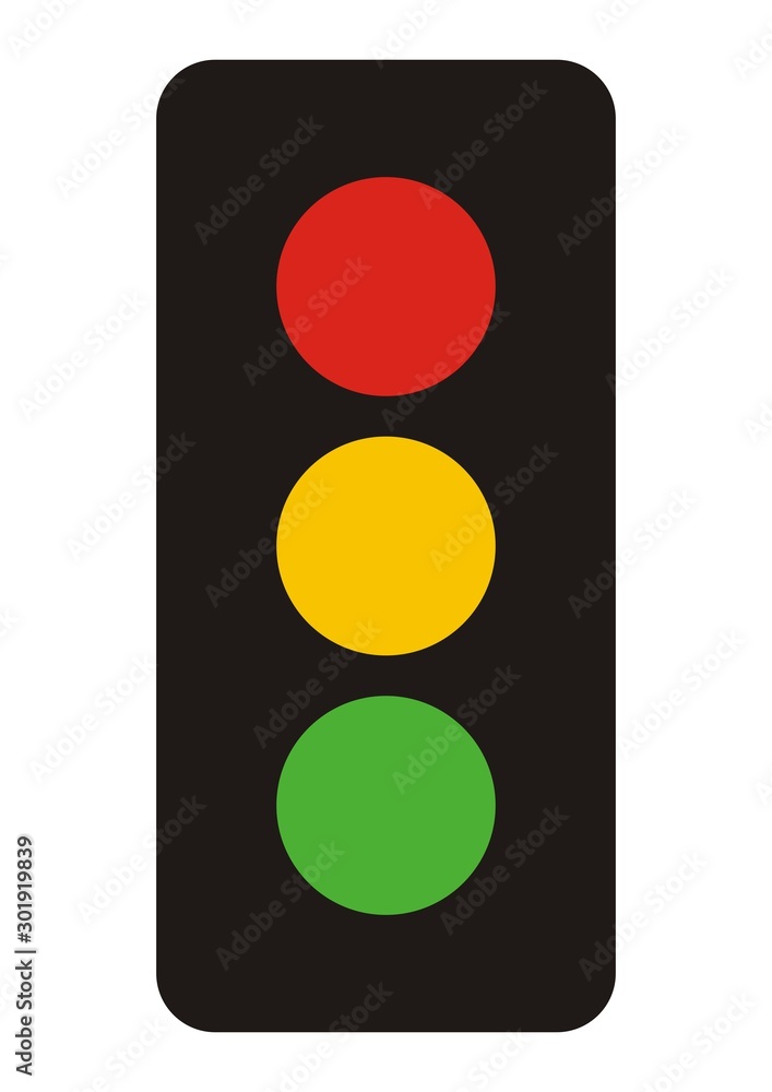 Traffic lights icon template color editable. Stoplight symbol vector ...