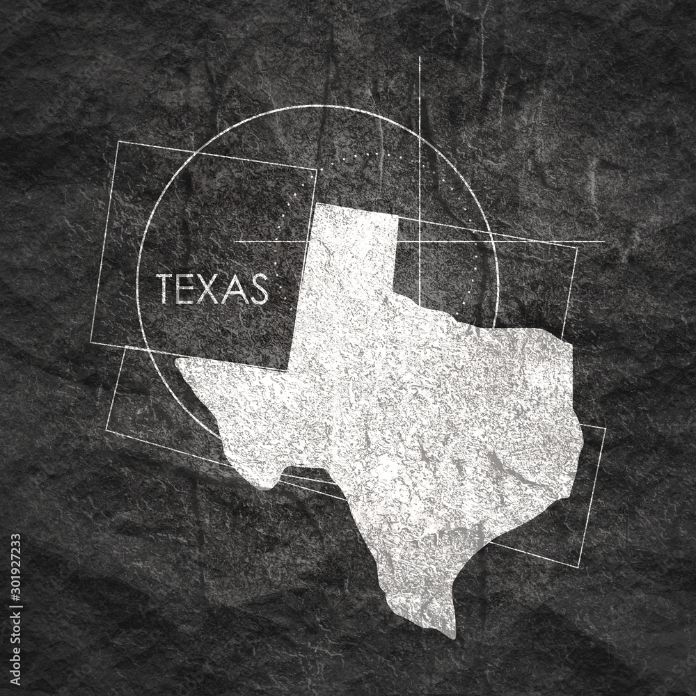 Image relative to USA travel. Texas state map with abstract geometry ...