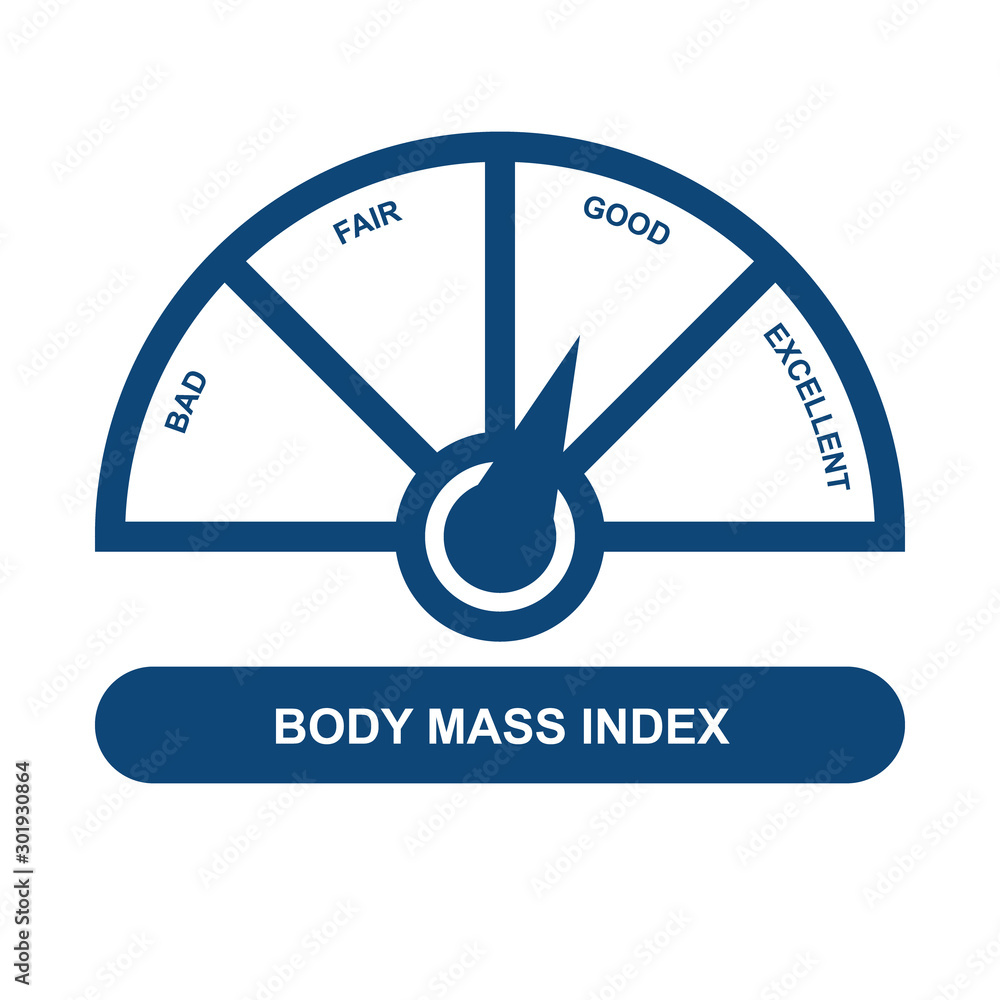 Index body mass, bmi medical and fitness chart. Vector weight indicator ...