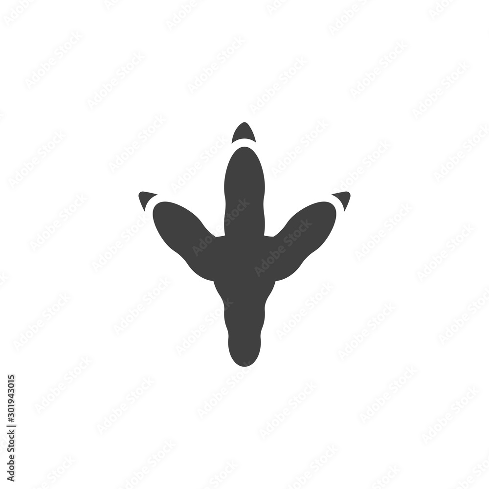 Eagle paw print vector icon. filled flat sign for mobile concept and ...