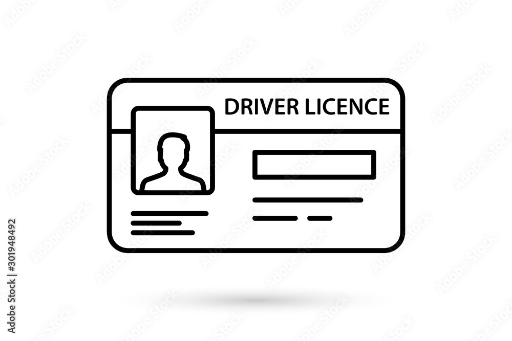 Fototapeta Id card icon. Identification card simple linear vector icon ... Fototapeta Id card icon. Identification card simple linear vector icon ...