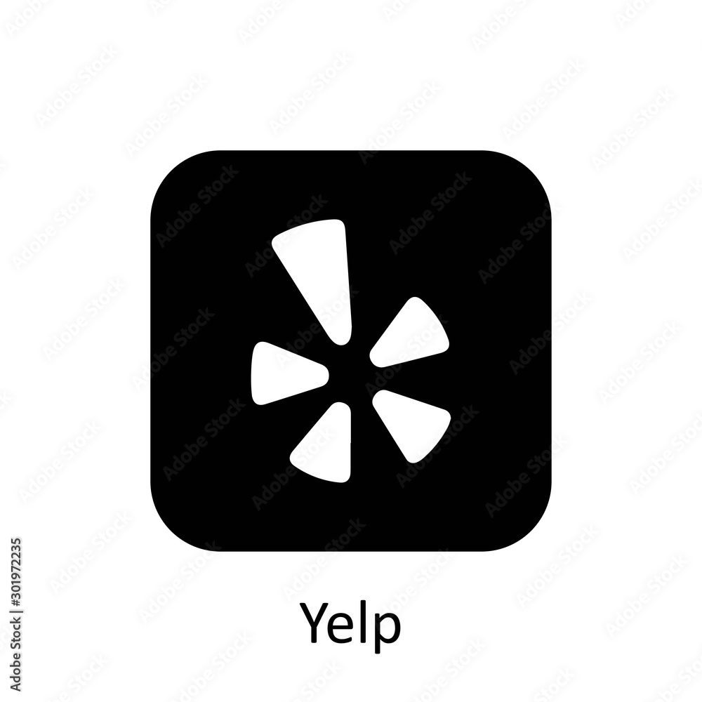 Yelp icon of social media logos Stock Vector | Adobe Stock