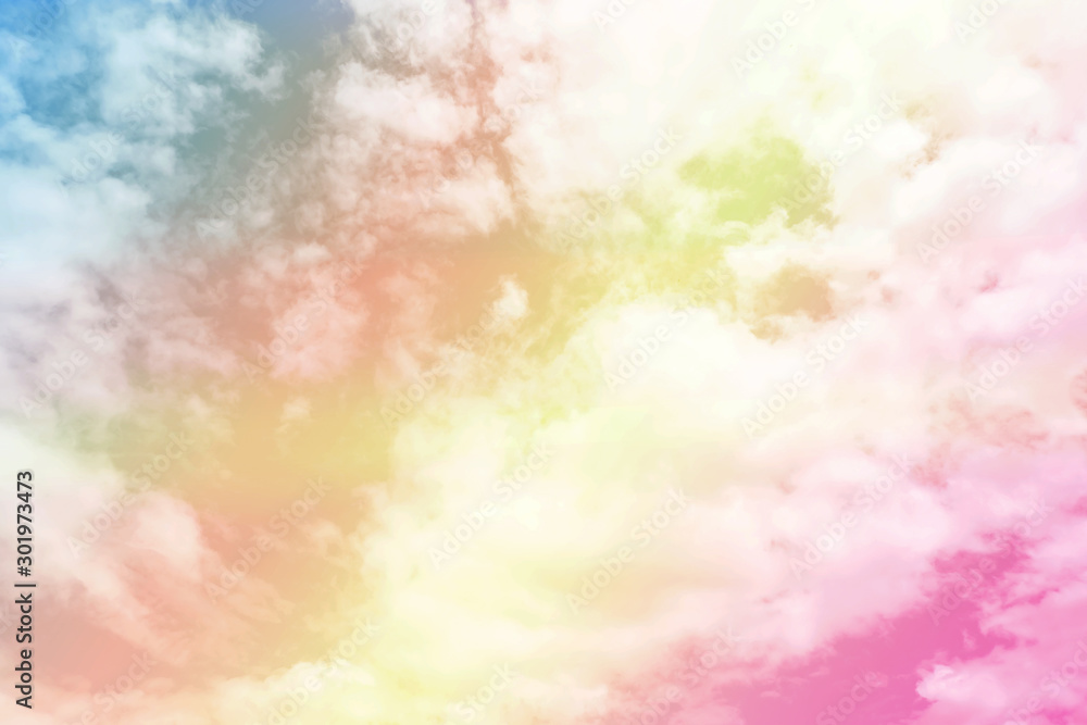 Foto de Soft Cloud sky subtle background pastel gradient color for sky ...