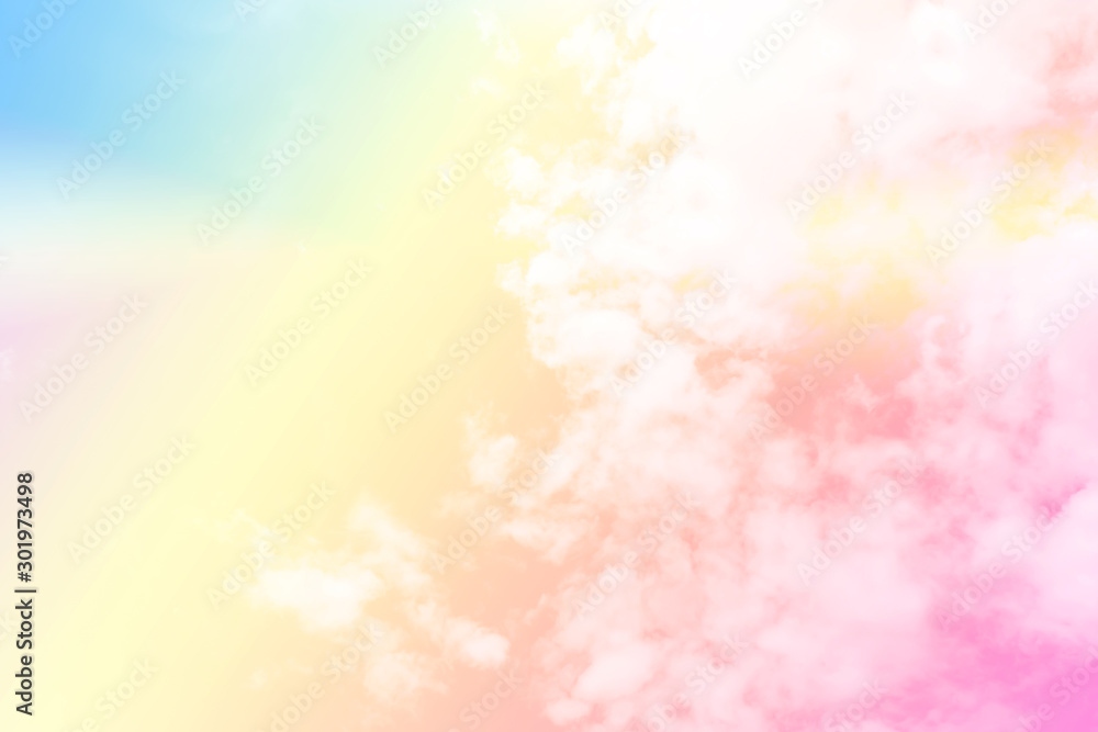Foto de Soft Cloud sky subtle background pastel gradient color for sky ...