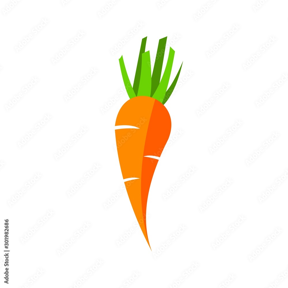 simple modern carrot vector illustration design Stock Vector | Adobe Stock
