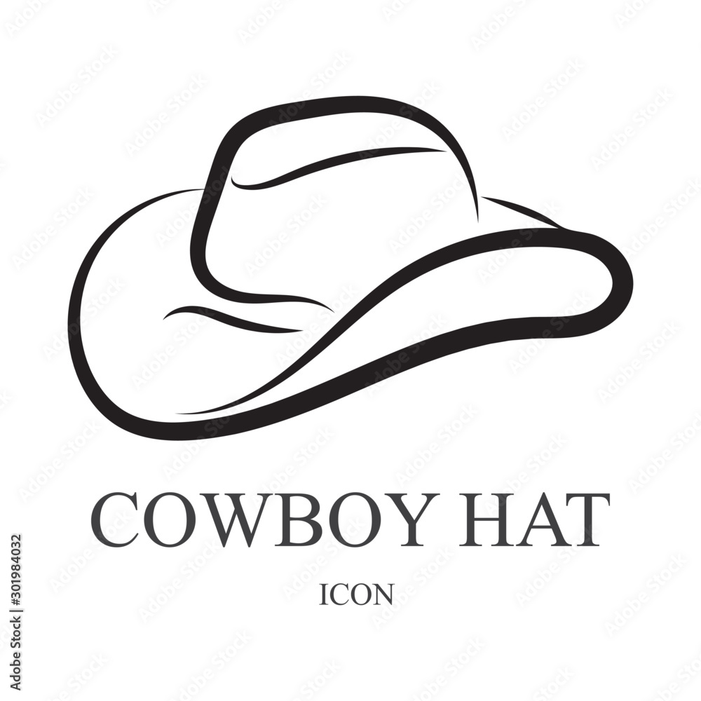 Cowboy Hat Outline Vector