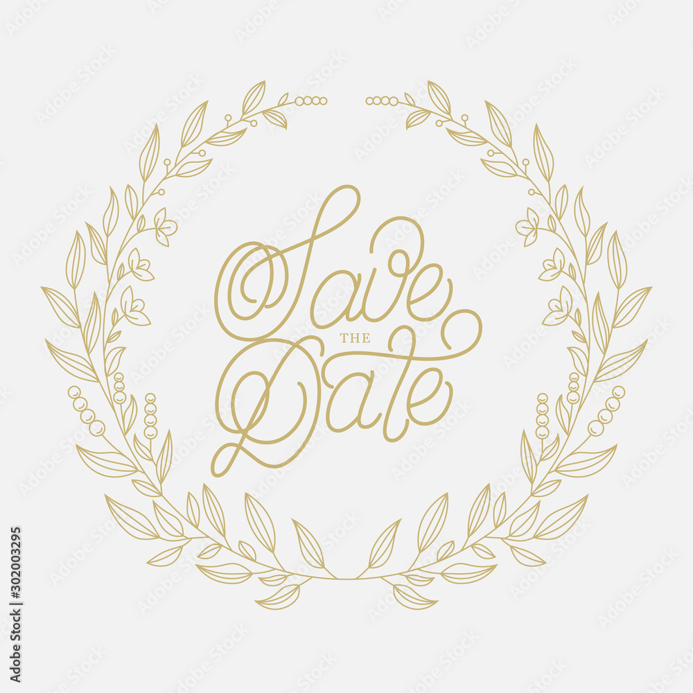 Gold leaf Rope frame on a white background Stock Vector | Adobe Stock