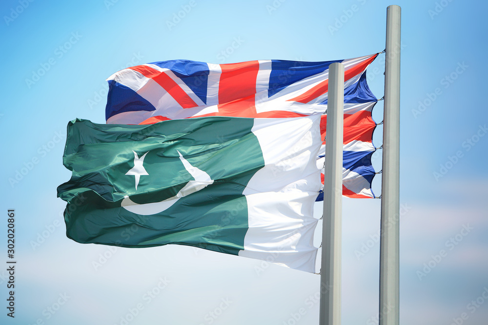 Flags of Pakistan and Great Britain Stock Photo | Adobe Stock