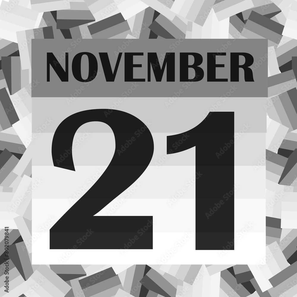 November 21 icon. For planning important day. Banner for holidays and ...