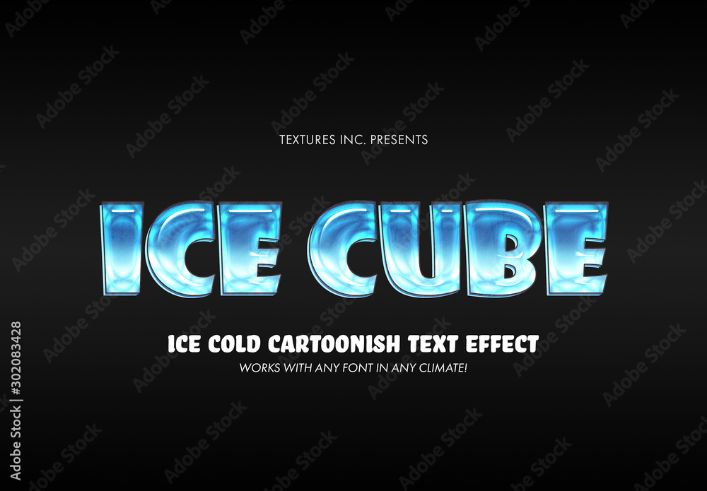 Ice cold Text Effect Stock Template | Adobe Stock