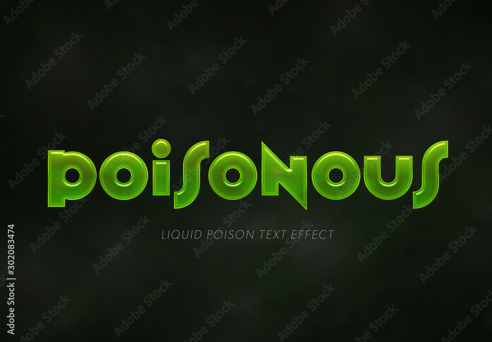 Green Toxic Text Effect Stock Template | Adobe Stock