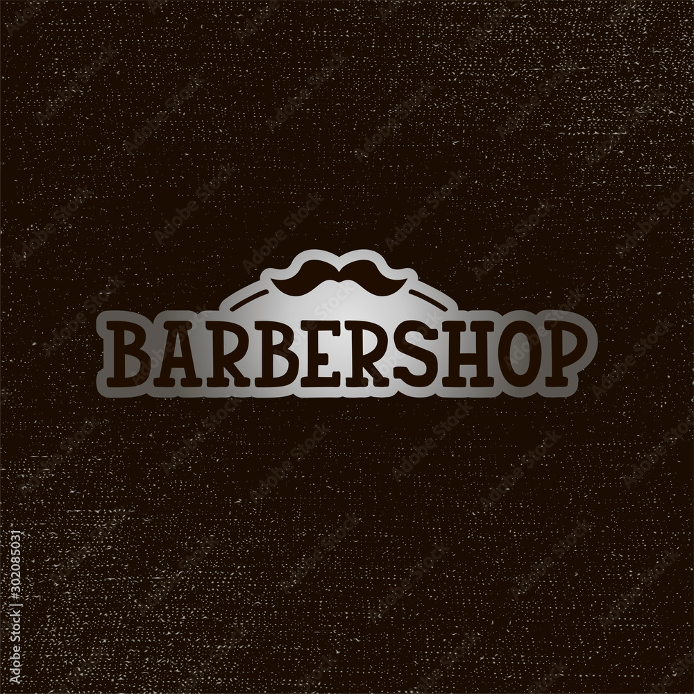 Vector illustration of barbershop lettering for banner, leaflet, poster ...