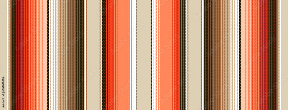 Burnt Orange, Brown & Navajo White South Western Blanket Stripes ...