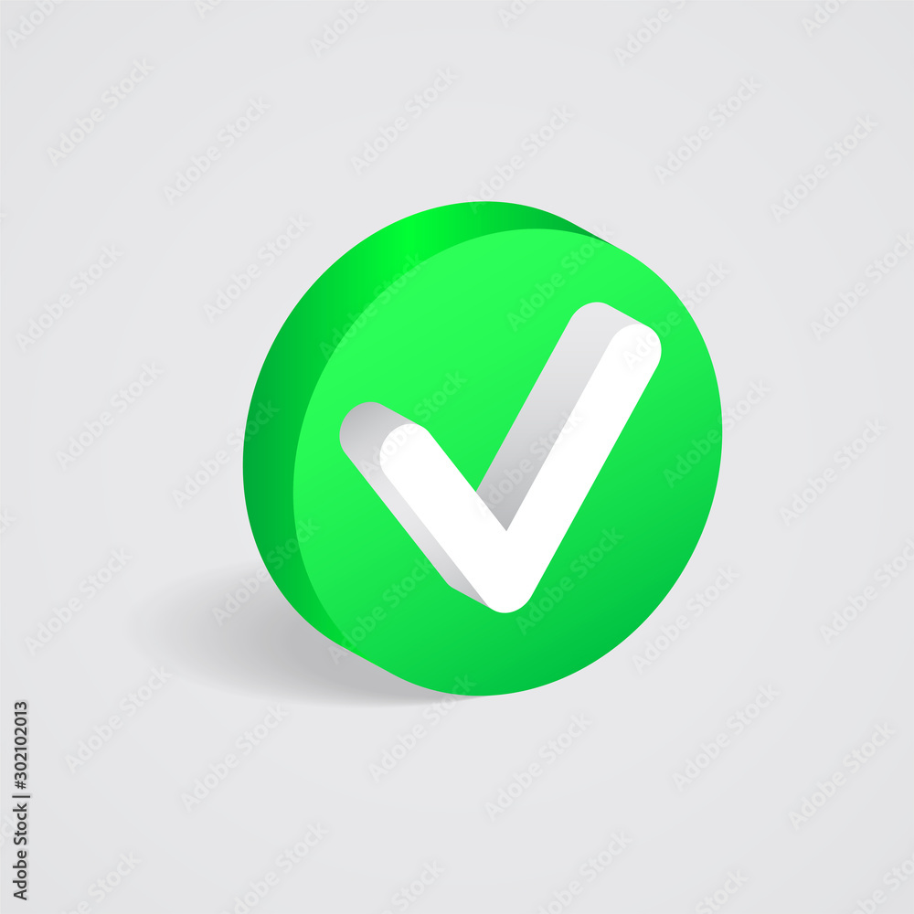 3d Check Box Icon