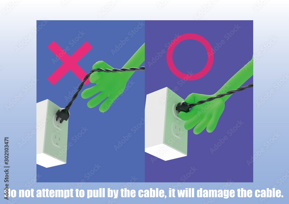 How To Unplug The Cable.Do not attempt to pull by the cable, it will ...
