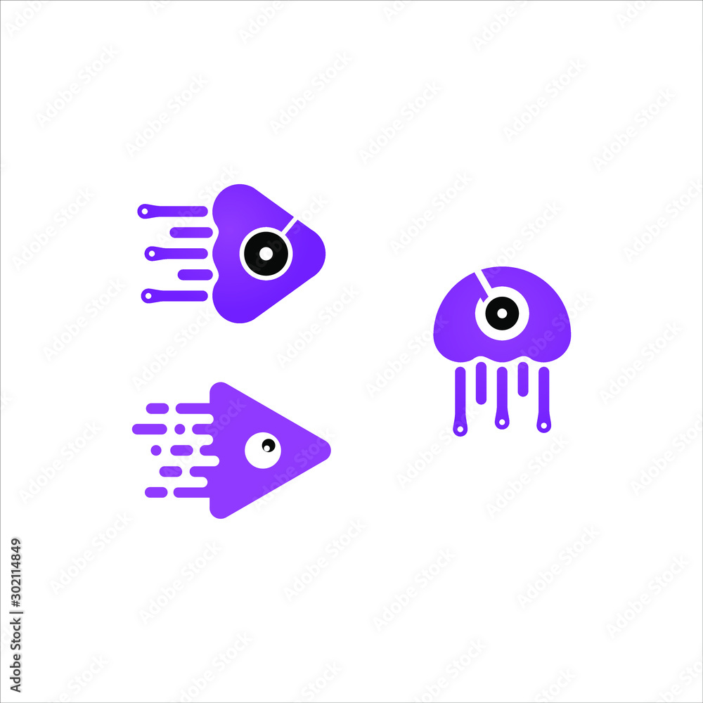 jellyfin music logo Stock Vector | Adobe Stock