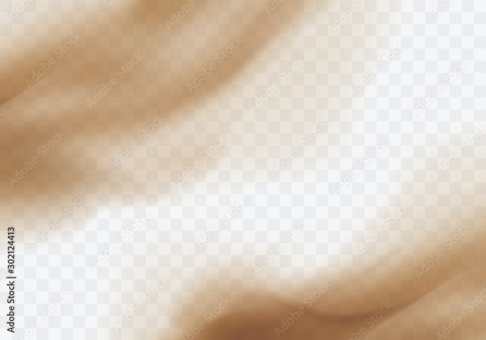 Desert sandstorm, brown dusty cloud border or dry sand flying with gust ...