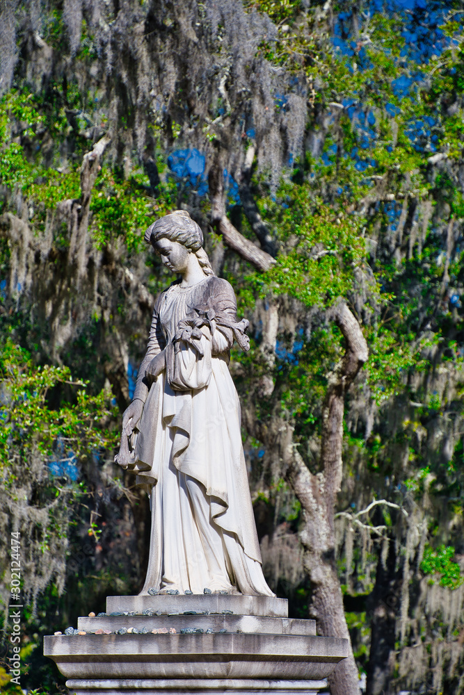 2019-07-25 PROTECTING THE DEAD STATUE IN CEMETERY Stock Photo | Adobe Stock