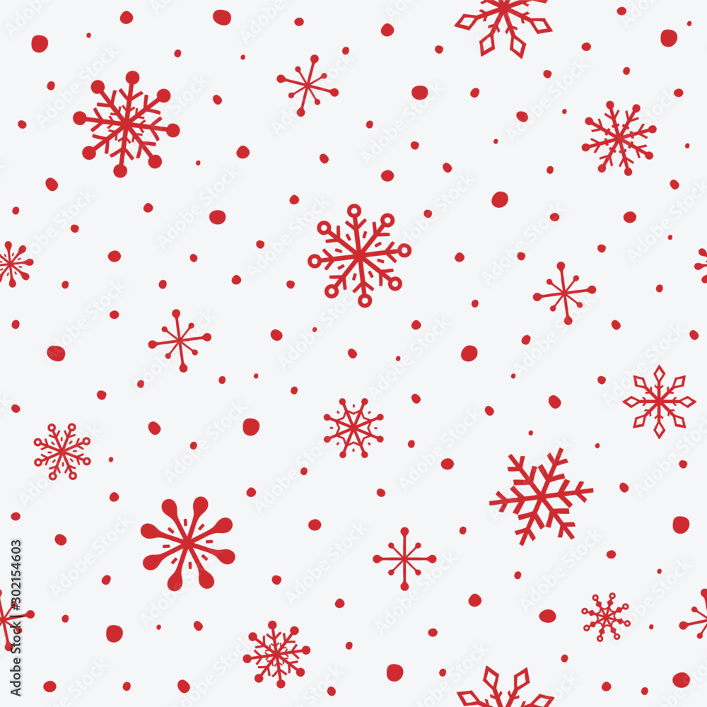 Seamless texture with hand drawn snowflakes. Christmas background ...